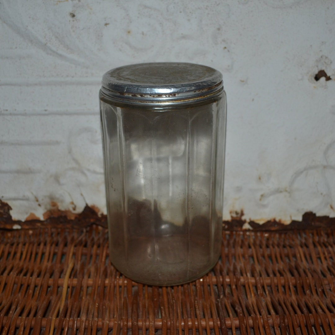 Hoosier Coffee Canister Glass Storage Container Vintage Kitchen ...