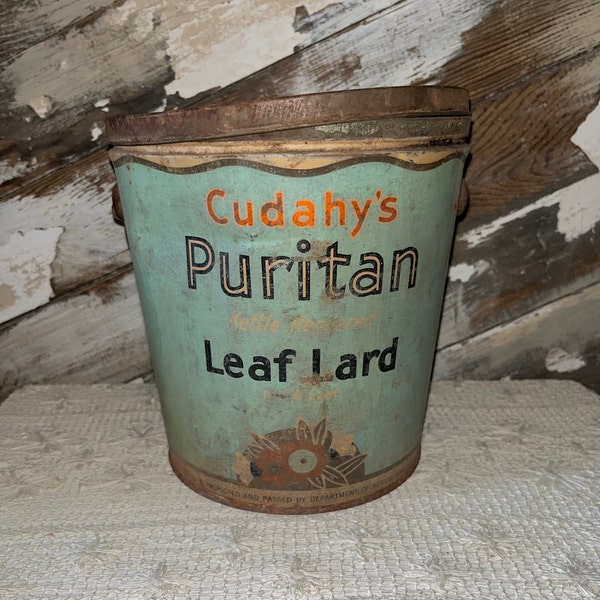 Vintage Lard Tin - Etsy