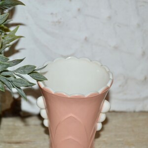 Fire King Pink Vase Art Deco Pink Vitrock Scalloped Vase Bud Vase - Etsy