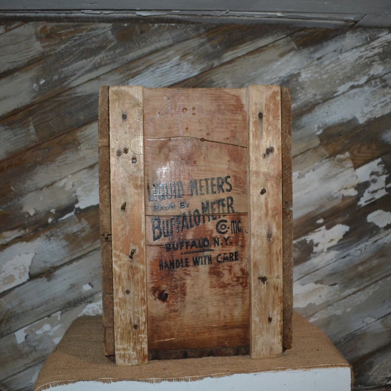 Buffalo Liquid Meters Crate Vintage Advertising Wood Storage - Etsy