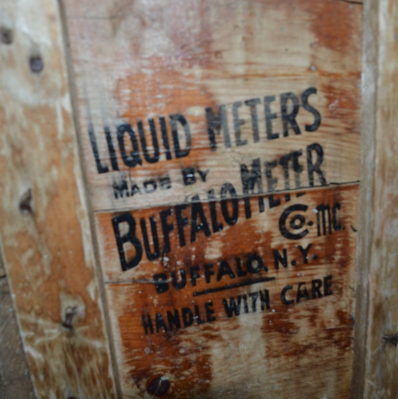 Buffalo Liquid Meters Crate Vintage Advertising ~ Wood Storage Box - Etsy