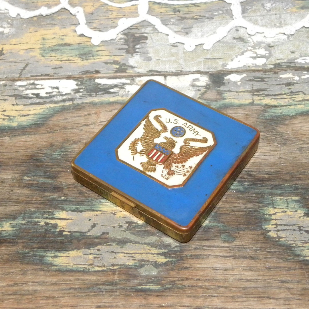 WWII Military Sweetheart Powder Compact Vintage Army Coastguard - Etsy