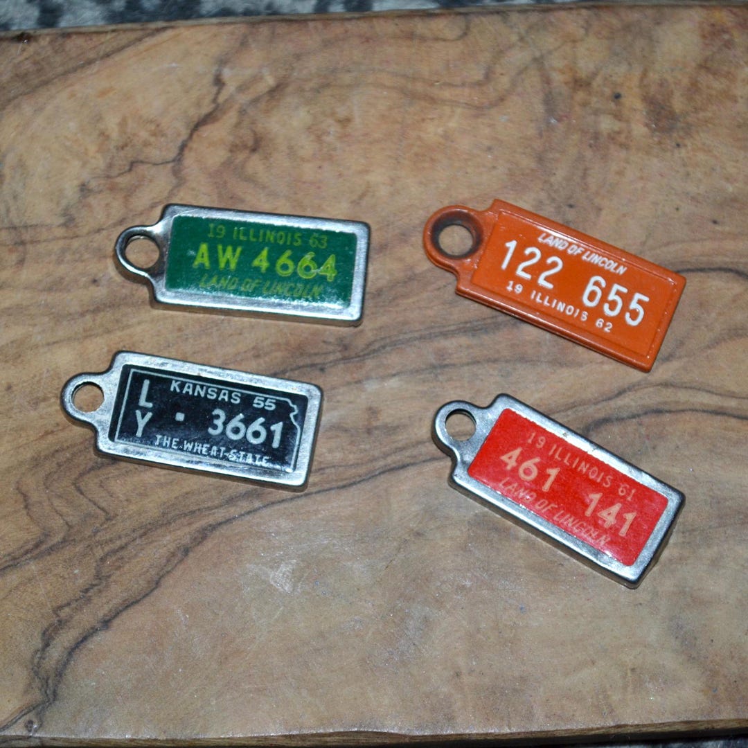 DAV License Plate Key Fob CHOICE Illinois or Kansas - Etsy