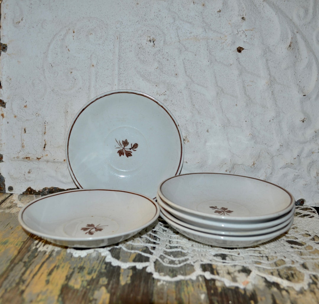 Alfred Meakin Tea Leaf Saucer Set of 6 English Ironstone - Etsy