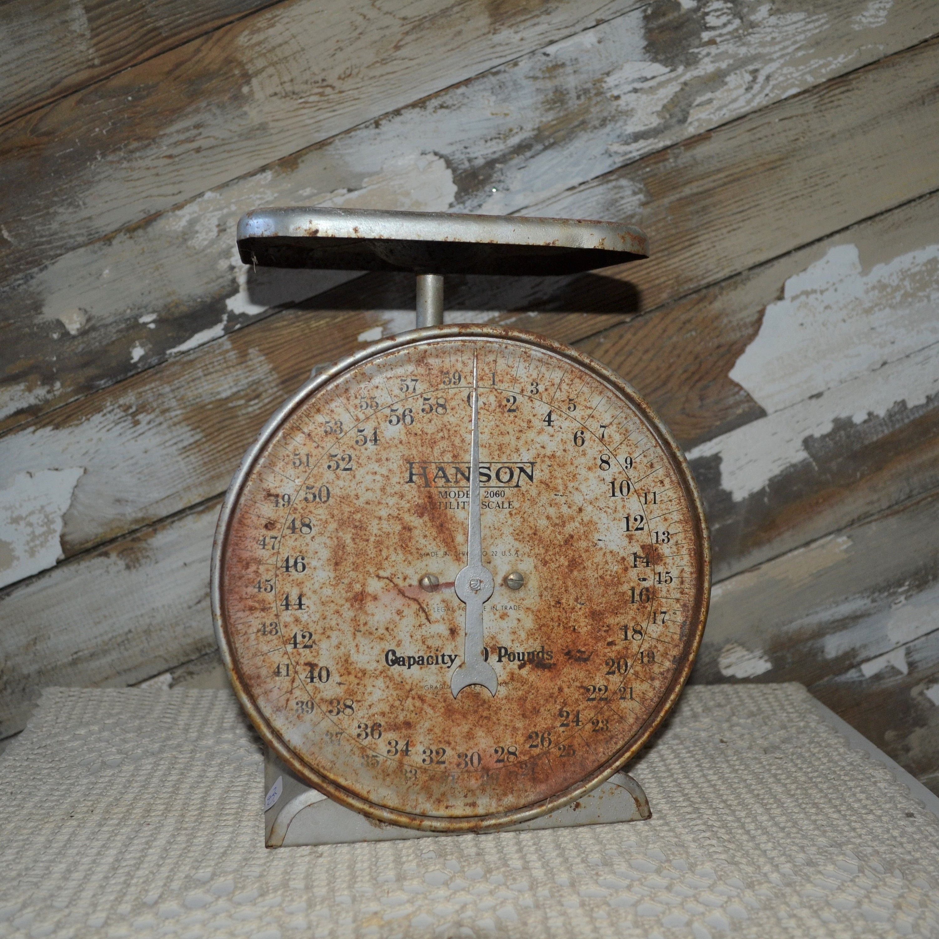 Rusty Hanson 60lb Scale Metal Scale Farmhouse Decor - Etsy