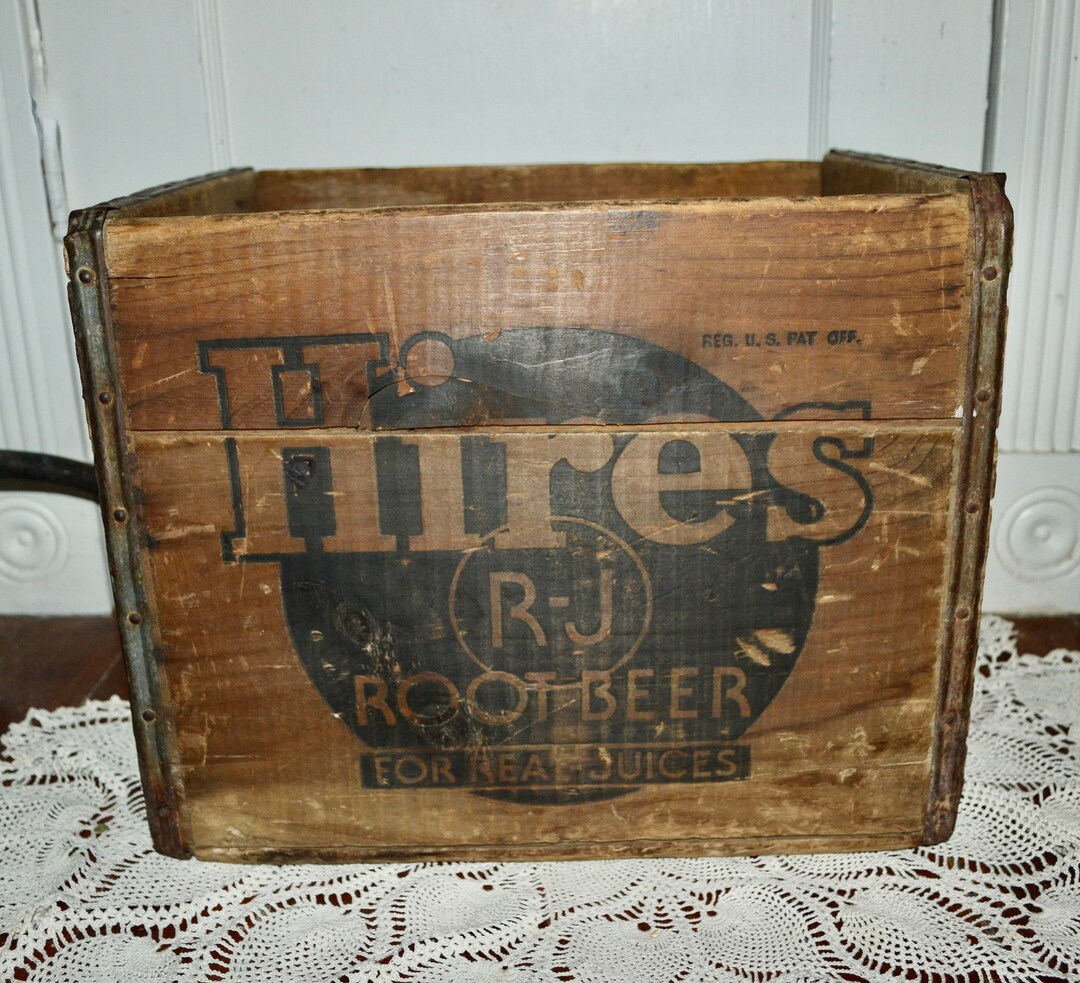Hires Rootbeer Pop Crate Storage Crate Advertising - Etsy