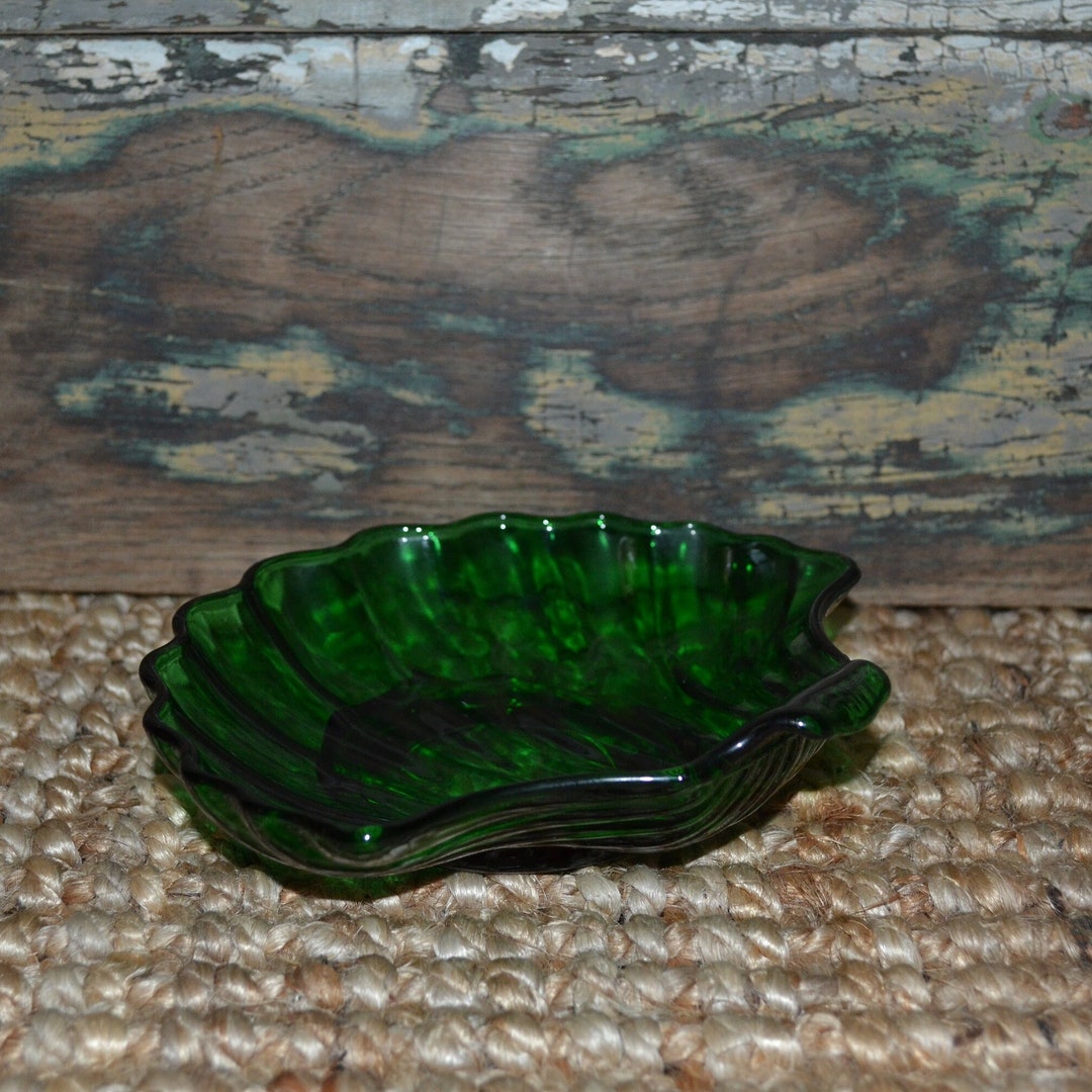 Fire King Emerald Shell Dish Soap Candy Dish Vintage Green - Etsy