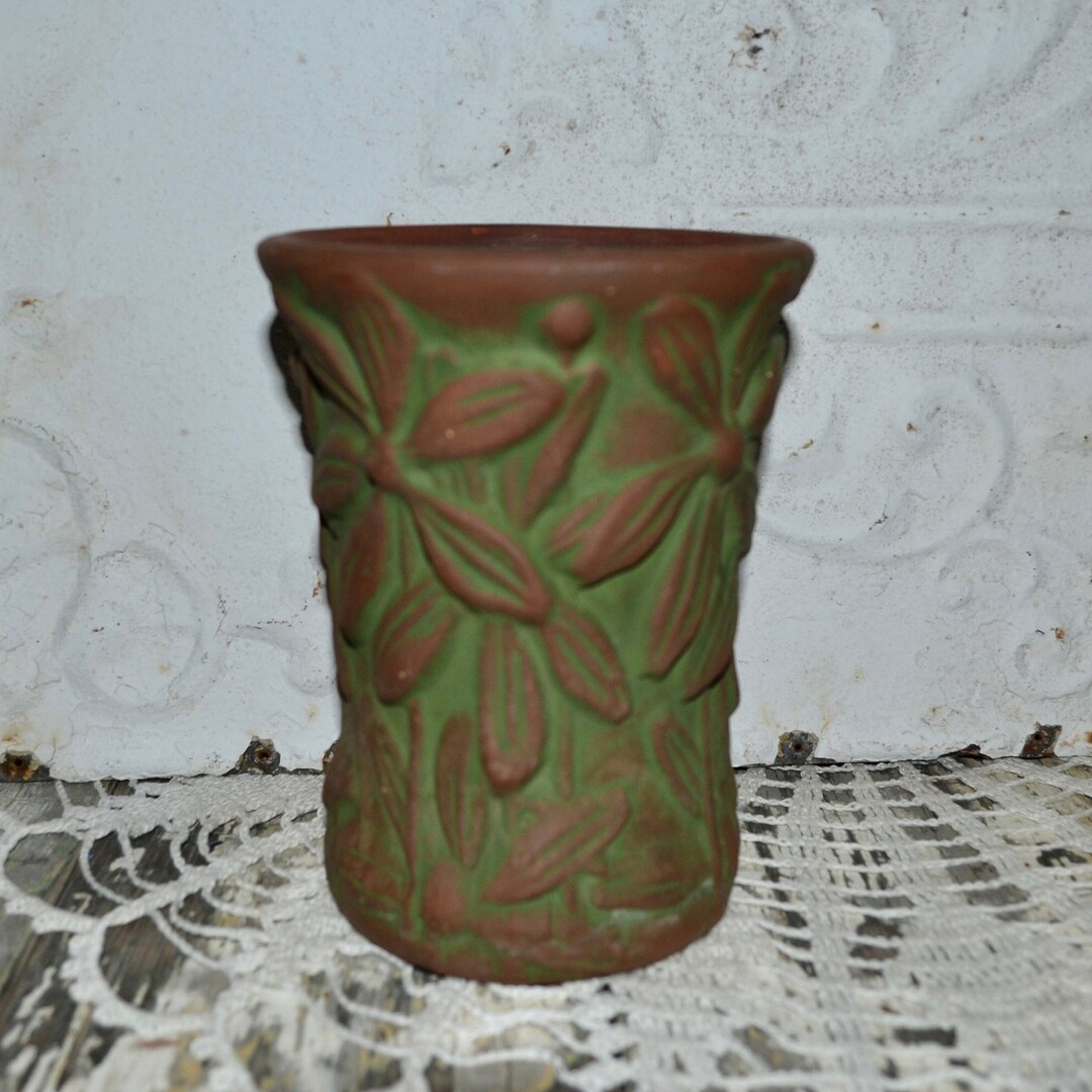 Peter and Reeds Moss Aztec Daisy Planter Arts and Crafts Deco - Etsy