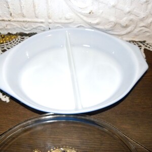 Pyrex Royal Divided Promo Dish Blue Gold Pyrex - Etsy