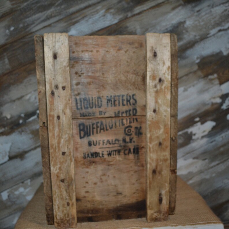 Buffalo Liquid Meters Crate Vintage Advertising Wood Storage - Etsy
