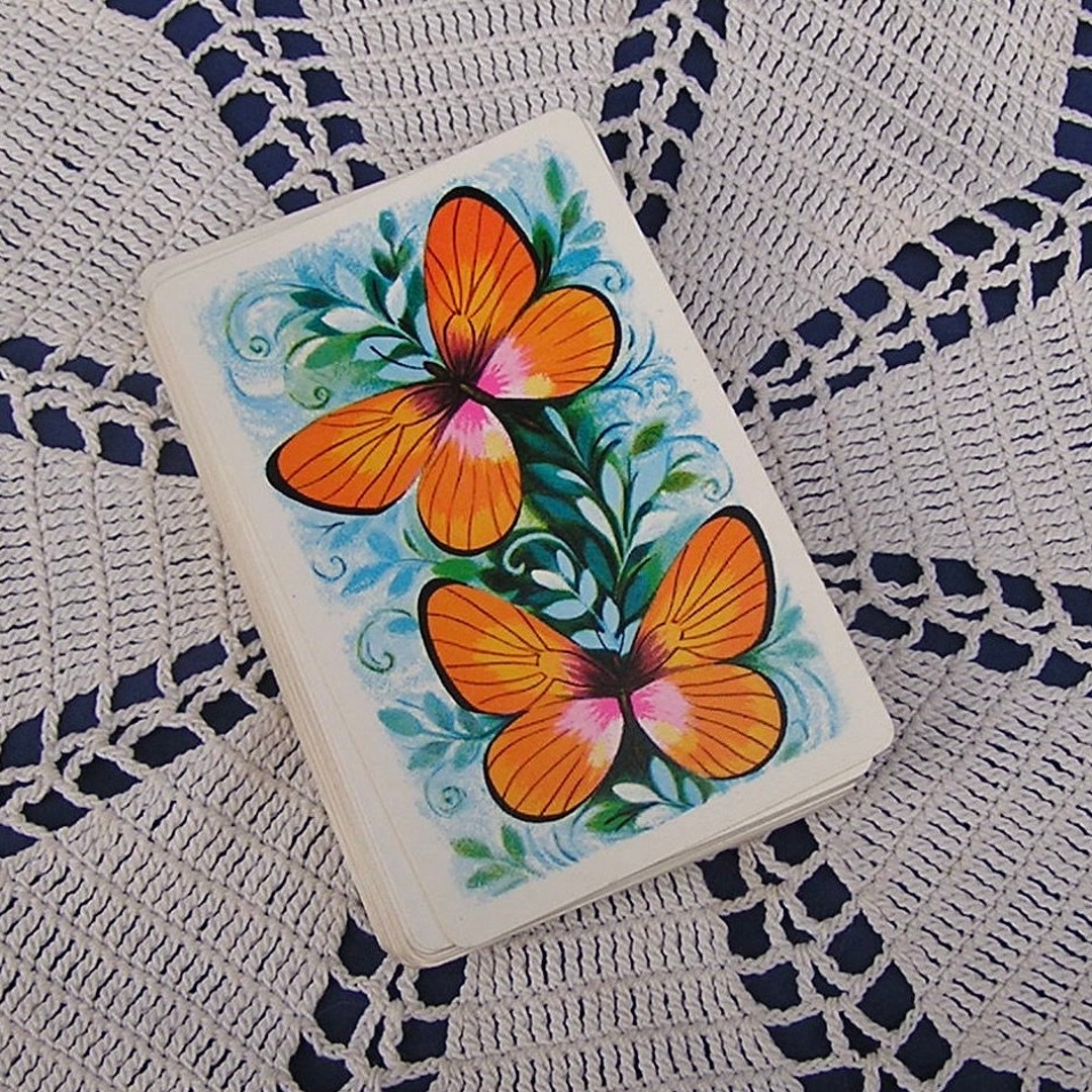 Orange Butterfly Playing Cards . Trump . Made in USA - Etsy