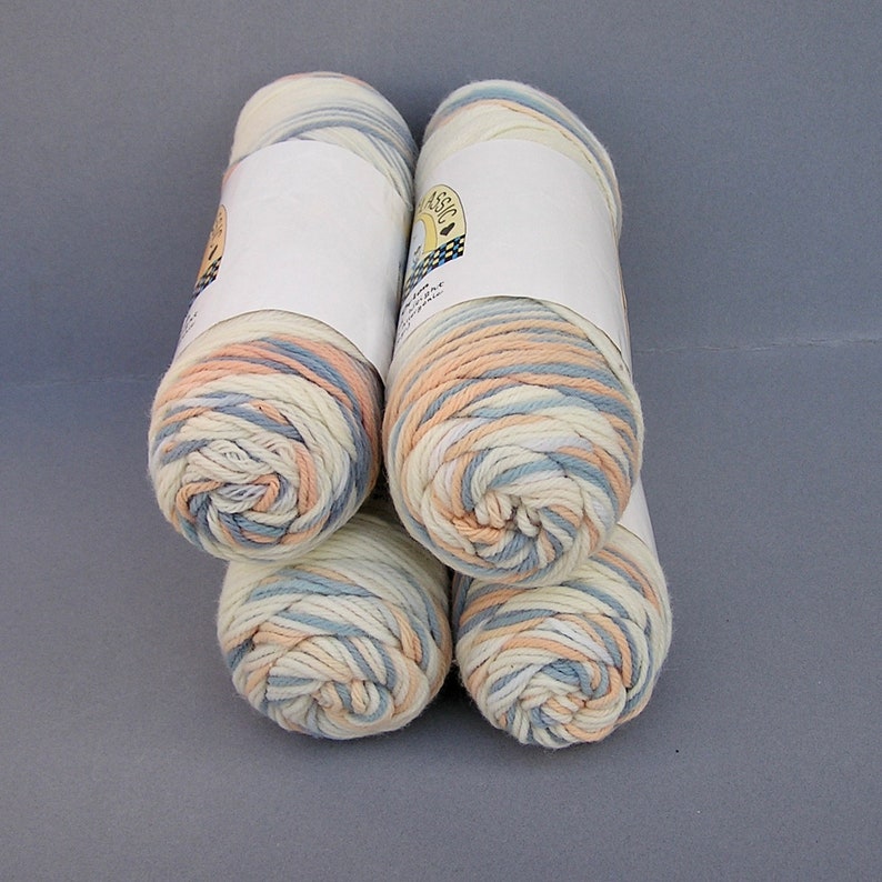 Pastel Ombre Yarn . Dupont Orlon 4 Ply Worsted Weight Yarn . 4 Skeins ...