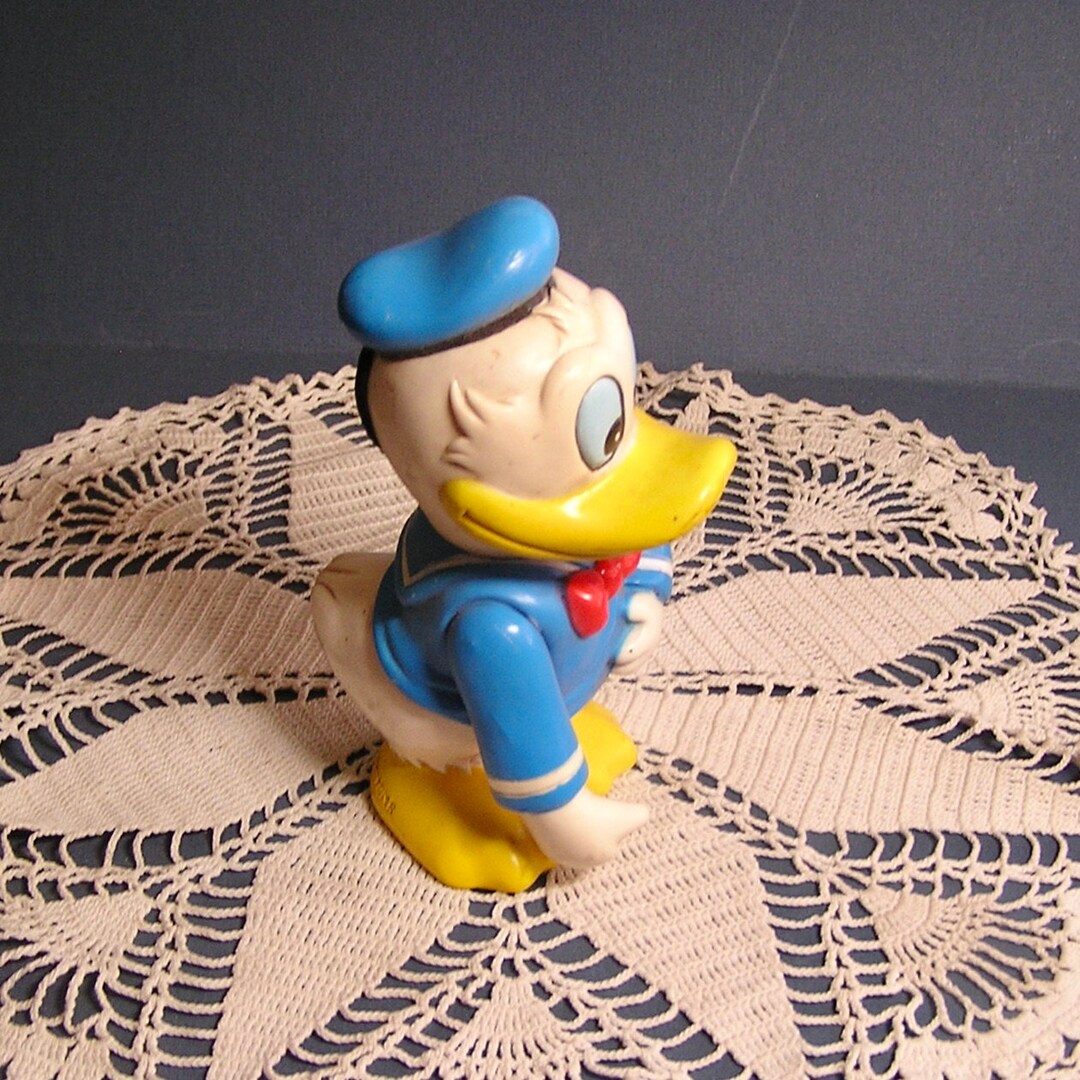 Vintage Donald Duck Bank . Hard Rubber . Coin Bank - Etsy