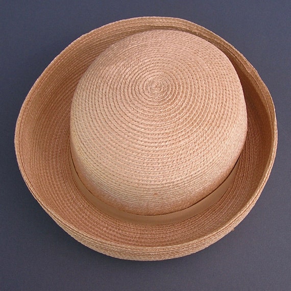 Vintage Natural Fine Straw Hat - Gem