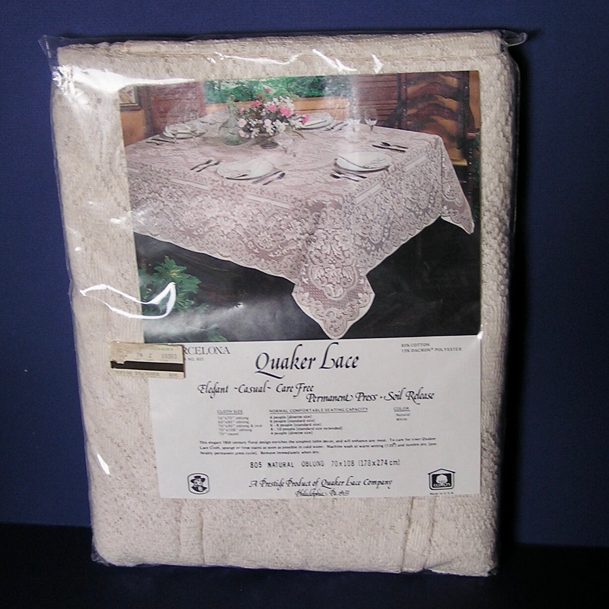 Quaker Lace Tablecloth . 70 X 108 . Oblong . Barcelona . - Etsy