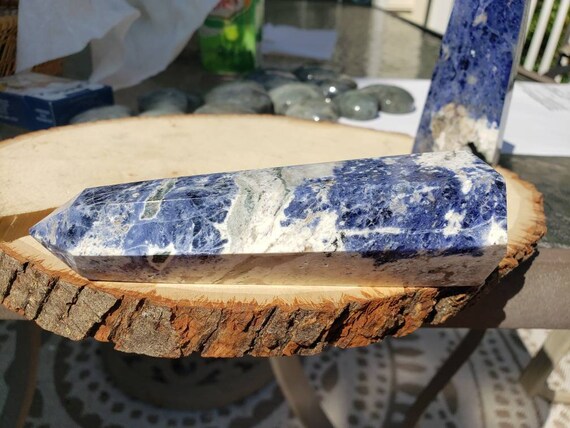 Home & Living Rocks & Geodes 219 Gram Large Sodalite Point Tower etna ...