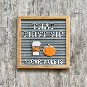 Pumpkin Spiced Latte Letter Board Icon and Accessory - Etsy