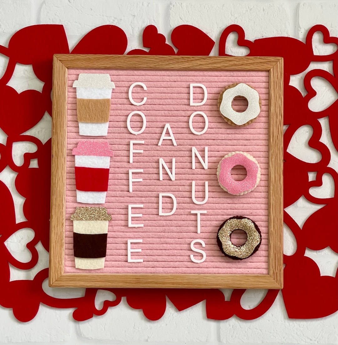 Coffee and Donuts Letter Board Icons and Accessories - Etsy