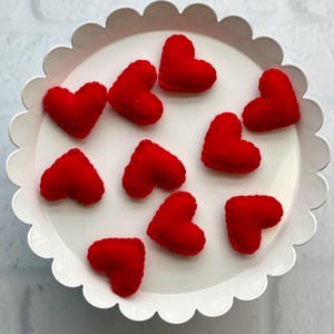 Red Hearts Table Scatter / Felt Confetti - Etsy
