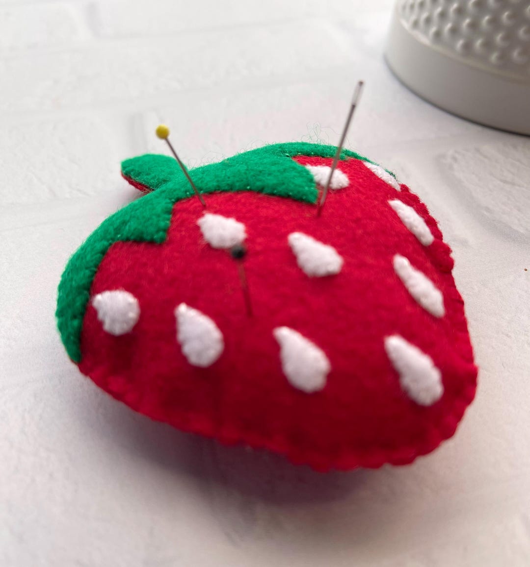 Felt Strawberry Pincushion - Etsy