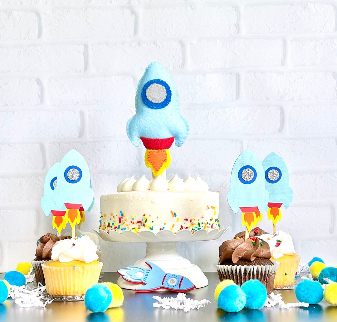 Rocket Cake Topper - Etsy