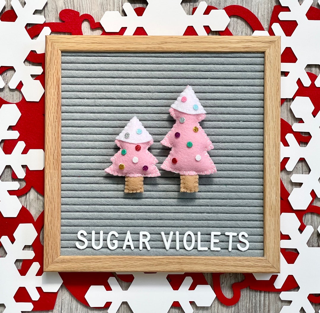 Pink Christmas Tree Letter Board Accessories - Etsy