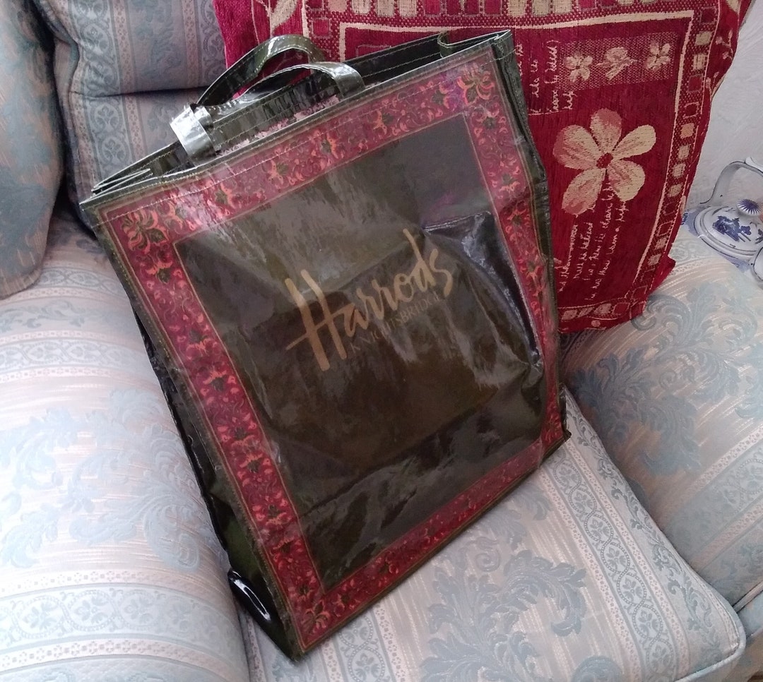 Vintage Harrods Logo William Morris Style Pattern Boarder Tote Shopping ...