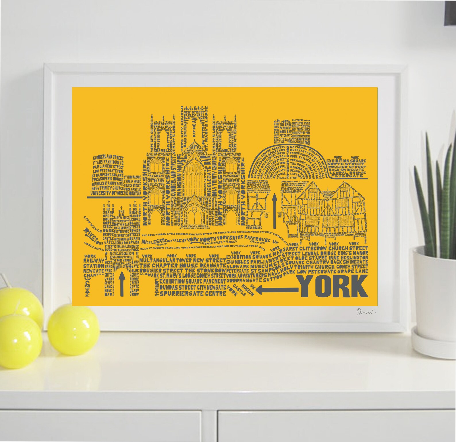 York Skyline Typography Print - Etsy