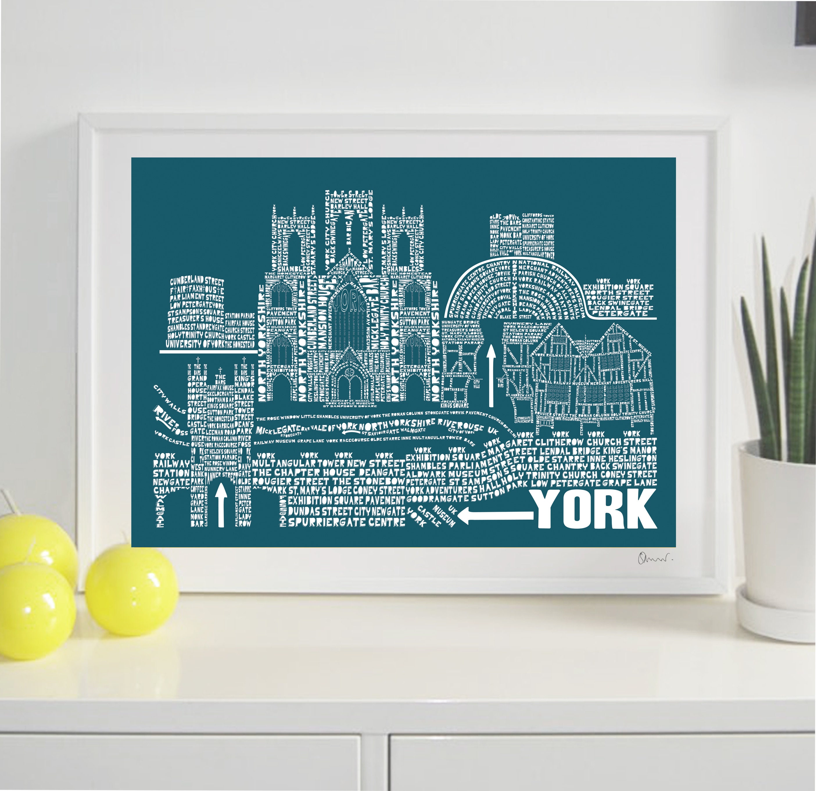 York Skyline Typography Print - Etsy