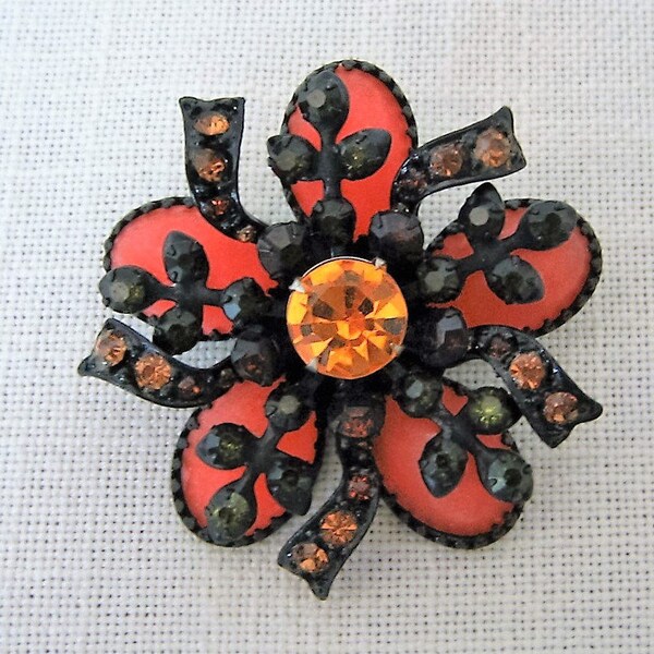 Orange Brooch - Etsy