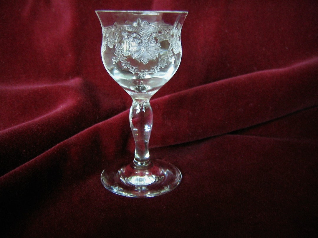 Antique FRY JABOT Clear Crystal Cordial Glass Liqueur Glass Shot Glass ...