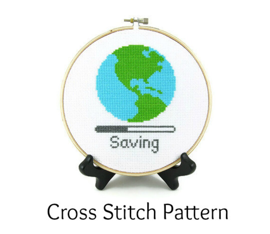 Saving Planet Earth Cross Stitch Pattern - Etsy