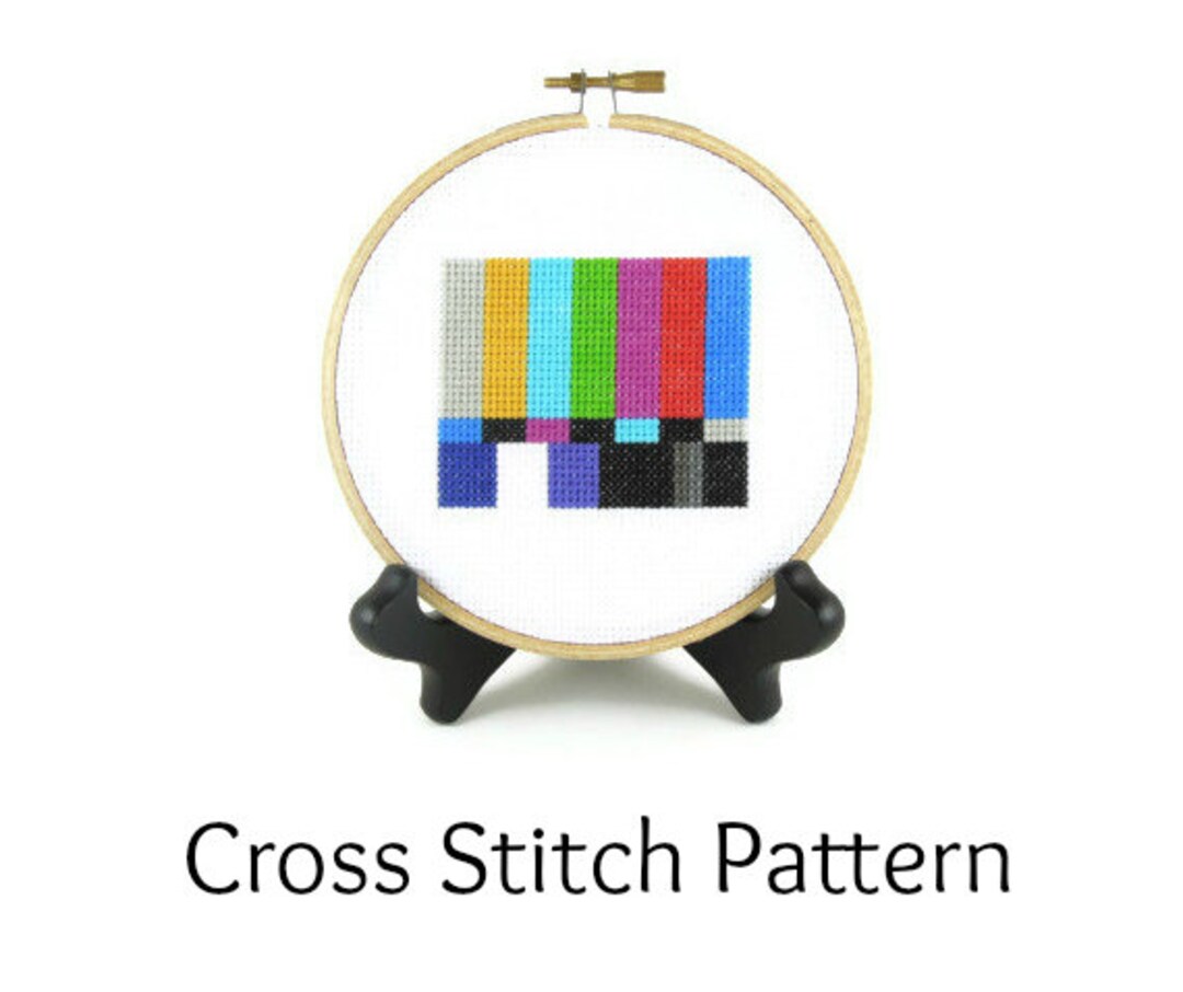 Television Test Pattern Screen Cross Stitch Pattern - Etsy