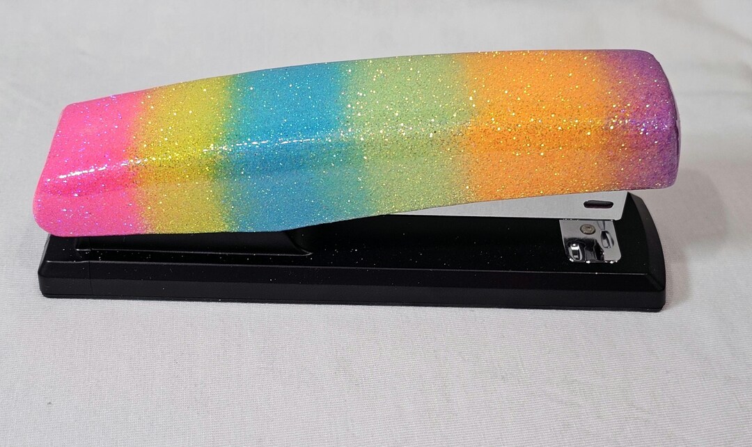 Glitter Stapler, Epoxy Sealed, Personalized Office Supply - Etsy