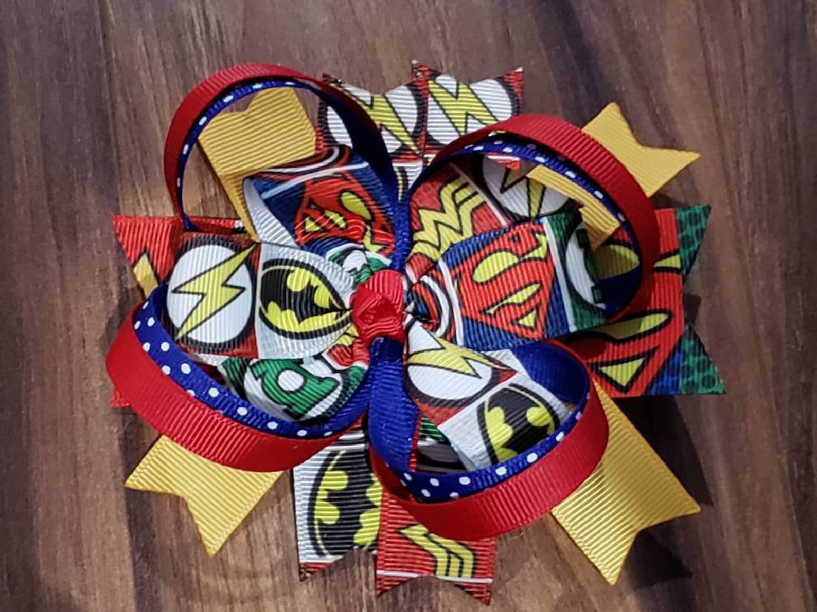 Superhero Ribbon Bows - Etsy