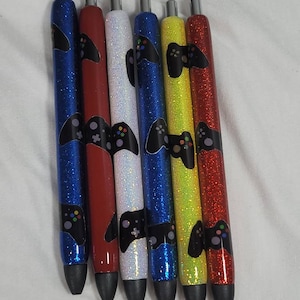 Gaming Gel Pen, Gamer Pen, Remote Glitter Pen, Refillable Glitter Gel ...