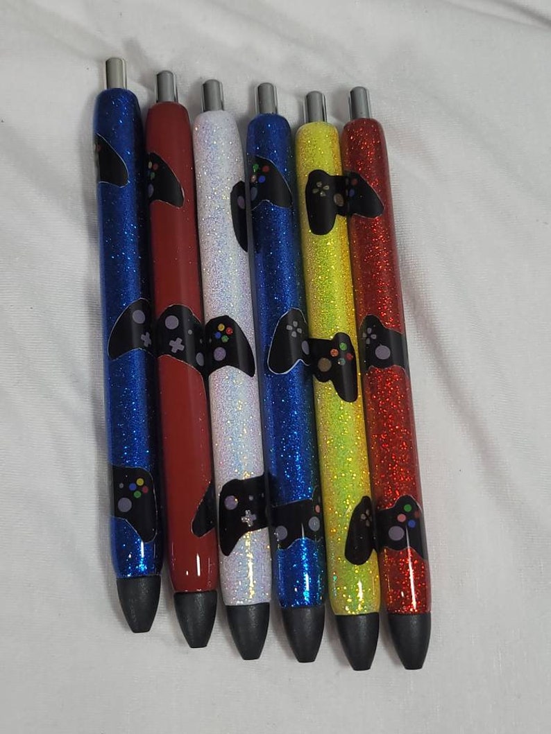 Gaming Gel Pen Gamer Pen Remote Glitter Pen Refillable - Etsy