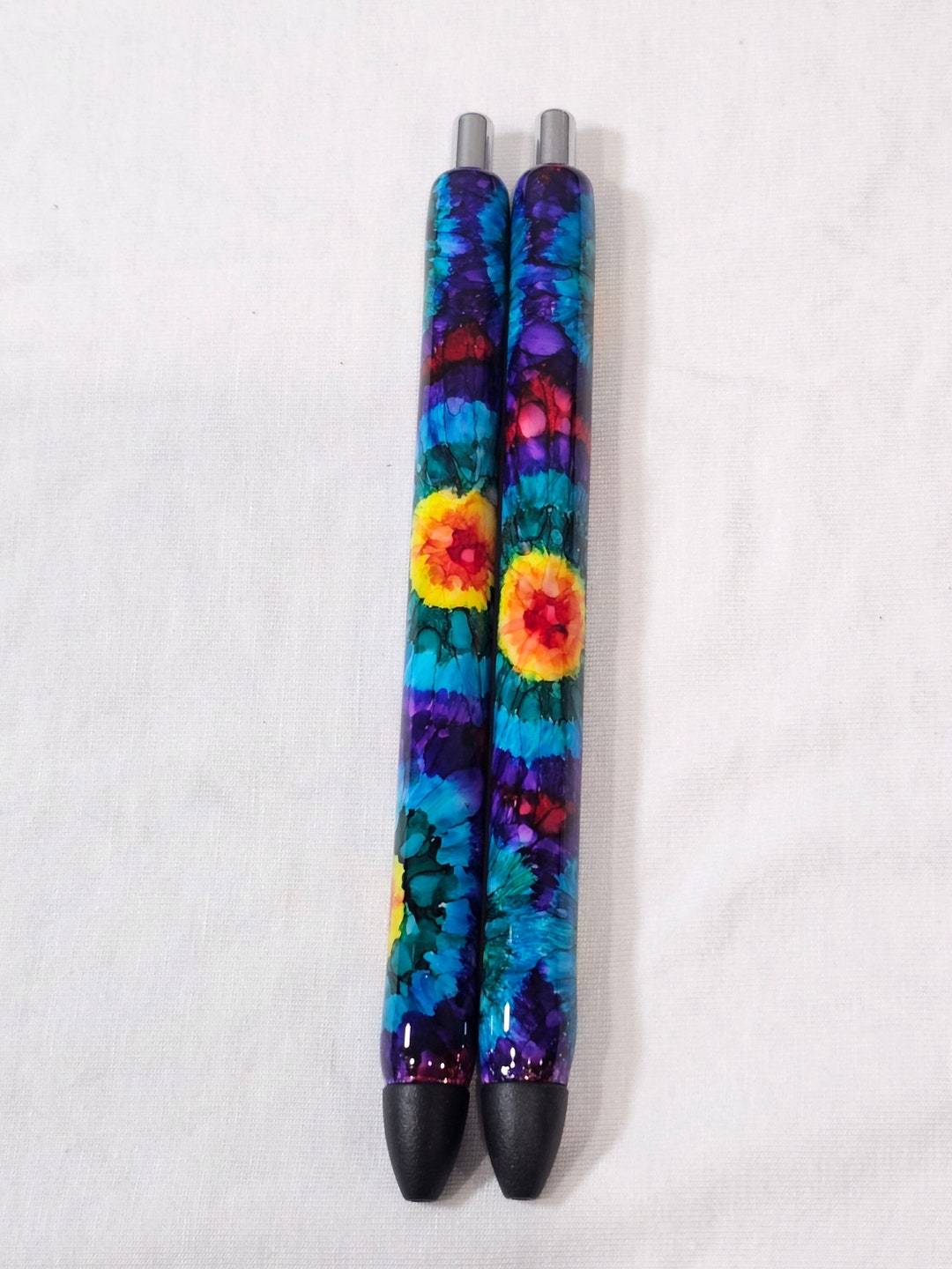 Tie Dye Pen, Hand-painted Tie Dye Gel Pen, Refillable Gel Pen, Planner ...