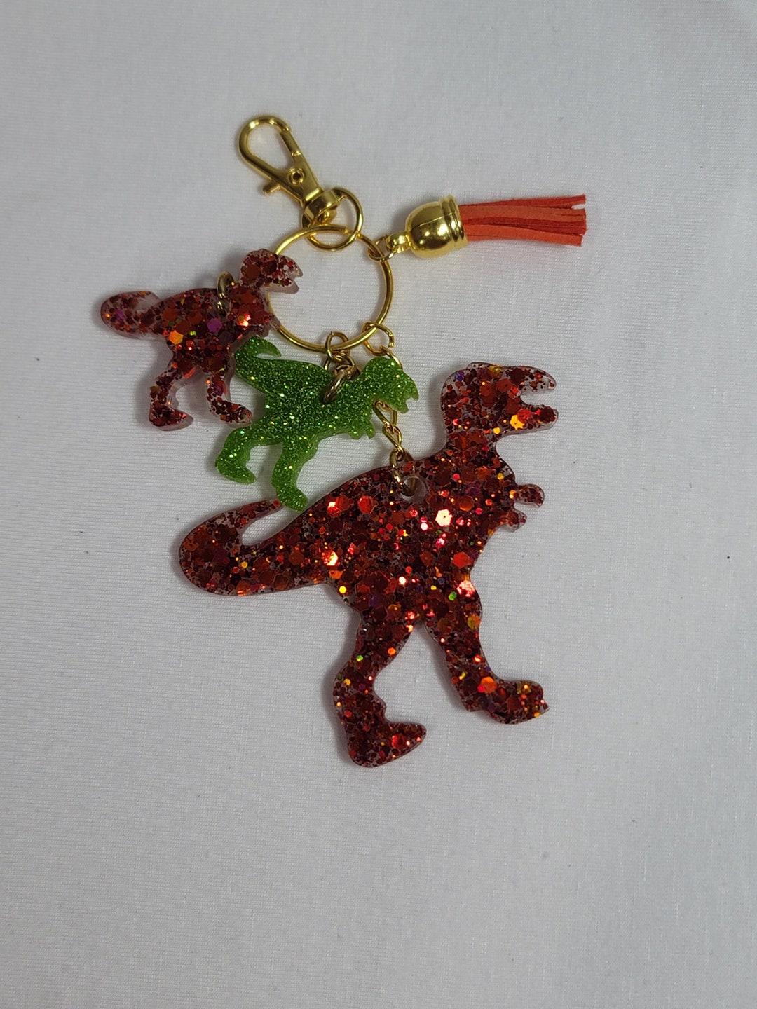 T-rex Keychain, Mama Trex Dinosaur Keychain, Mother Child Keychain ...