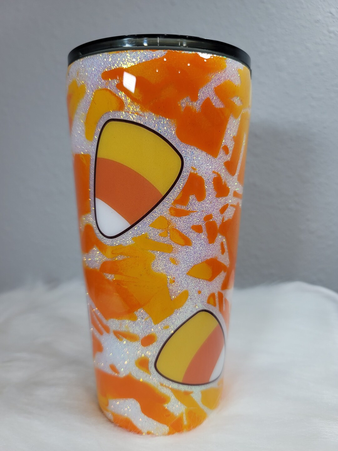 Candy Corn Glitter Tumbler Candy Corn Waterbottle Fall - Etsy