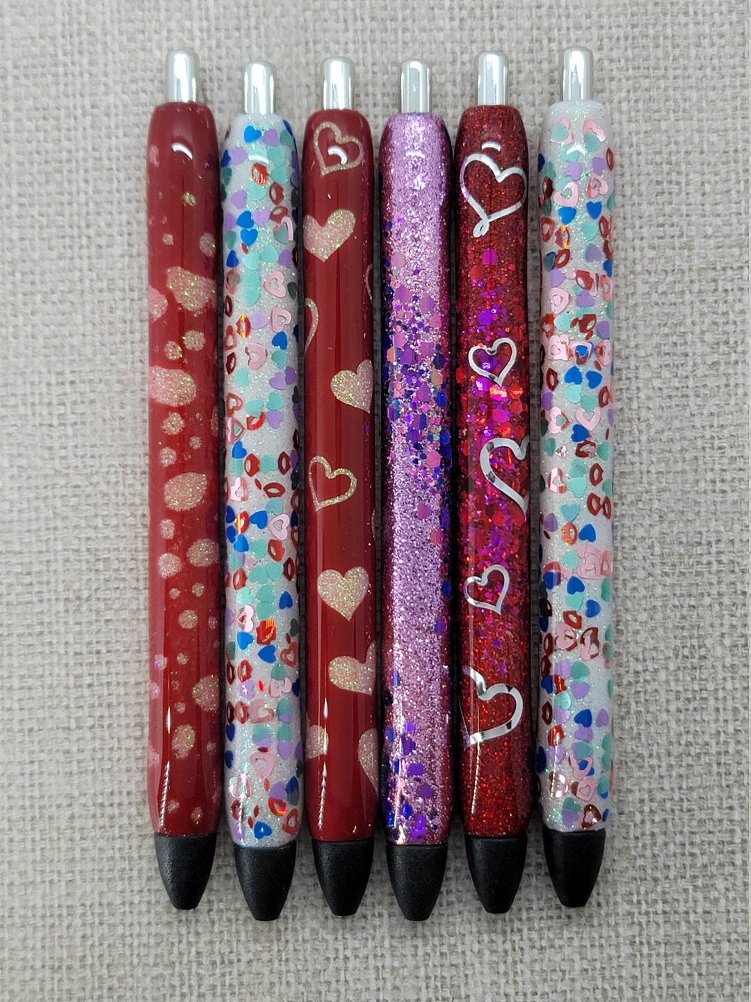 Valentine's Glitter Gel Pens - Etsy