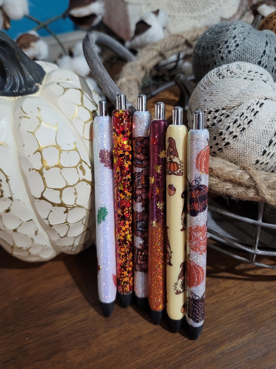 Fall Gel Pens, Gnome Glitter Pens, Pumpkin Inkjoy Pens, Autumn Fall ...