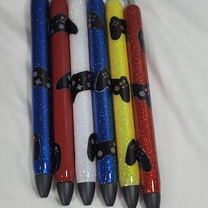 Gaming Gel Pen, Gamer Pen, Remote Glitter Pen, Refillable Glitter Gel ...