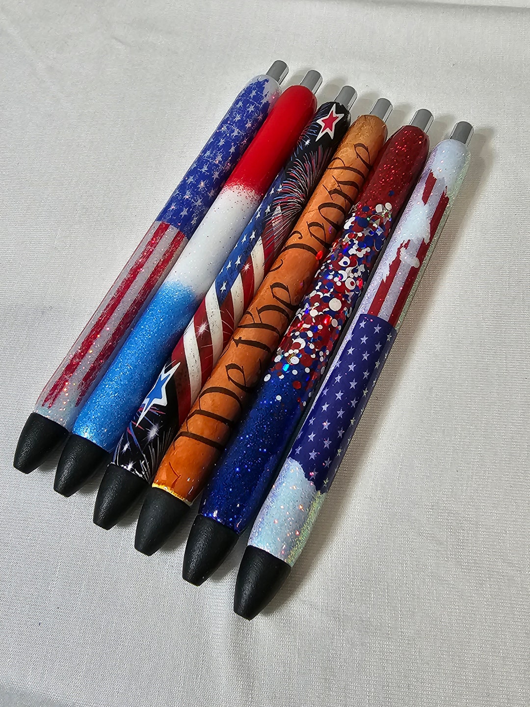 Patriotic Pens, Independence Day Gel Pens, 4th of July Glitter Pen ...