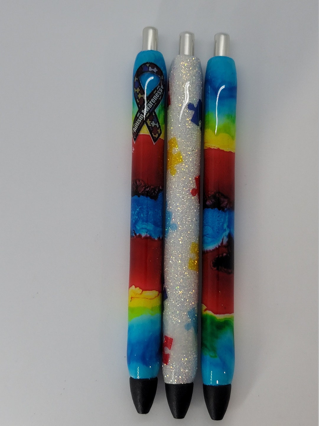 Autism Awareness Gel Pen, Autism Ribbon Inkjoy Pen, Autism Puzzle Piece ...