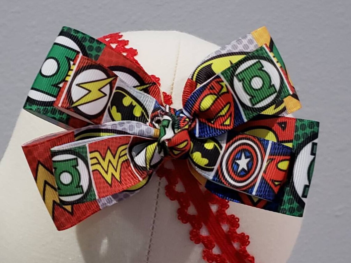 Superhero Ribbon Bows - Etsy