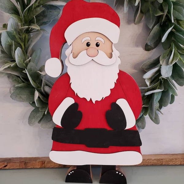 Wood Block Santa - Etsy