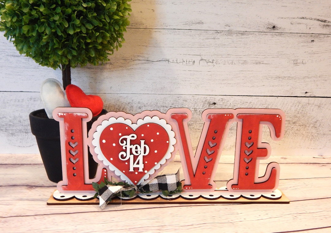 Valentine Standing LOVE Letters, Valentine Decor, Valentine's Day Decor ...