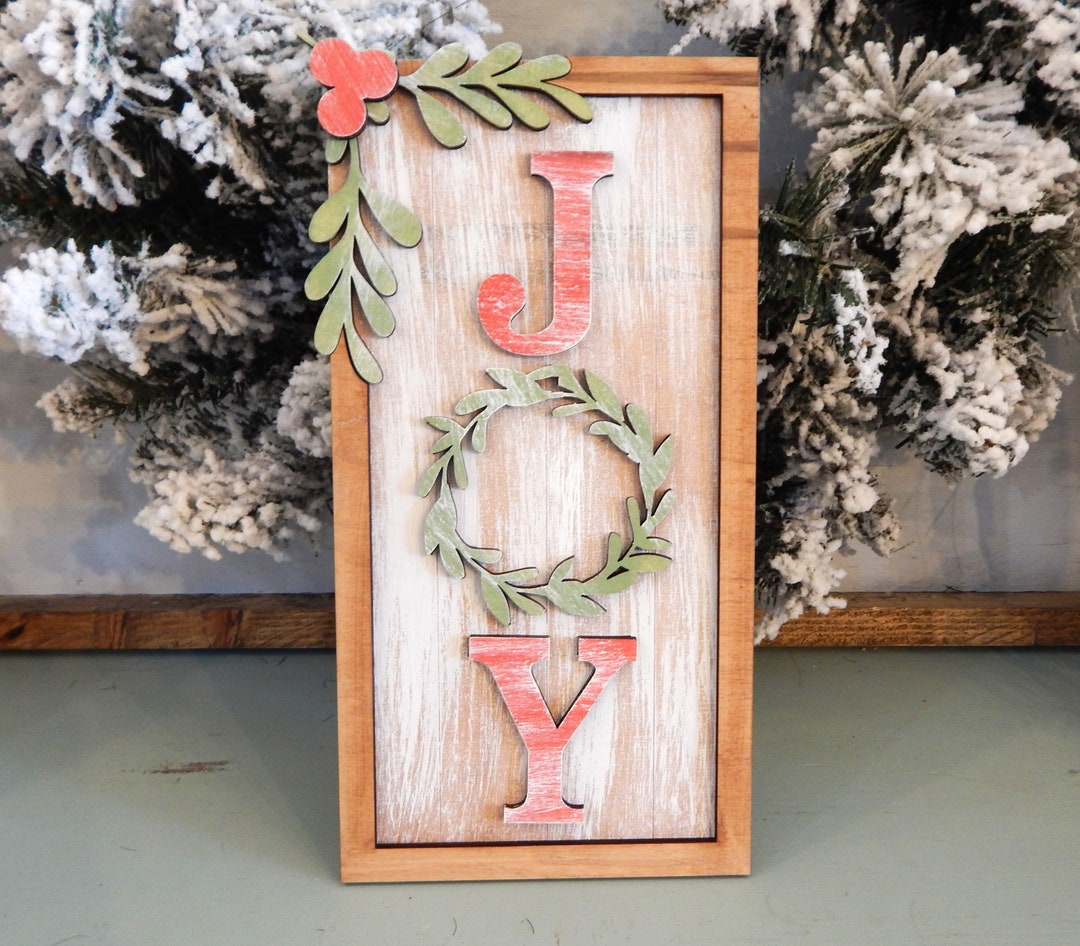 Joy Christmas Wood Sign, Christmas Decor, Joy to the World Wood Sign ...