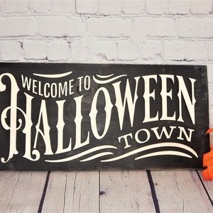 Halloween Town Halloween Sign, Halloween Decoration, Wood Halloween ...